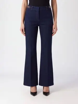 Liu Jo Mid-rise Flared Jeans In Wool Blend Denim