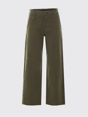 Liu Jo Stretch Cotton Wide-leg Pants With Mid-rise Waist