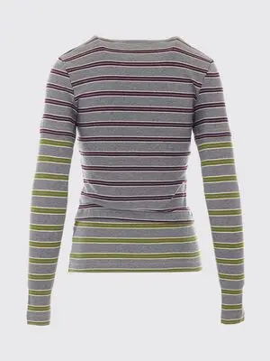GANNI Striped Slim Fit Long-sleeved T-shirt In Organic Cotton