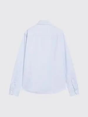AMI Paris Slim Fit Cotton Shirt With Button-down Collar And Embroidered Logo
