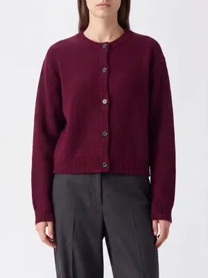 LISA YANG Pure Cashmere Crewneck Cardigan With Button Closure - Violet