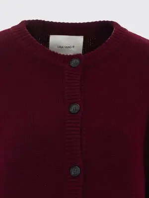 LISA YANG Pure Cashmere Crewneck Cardigan With Button Closure - Violet