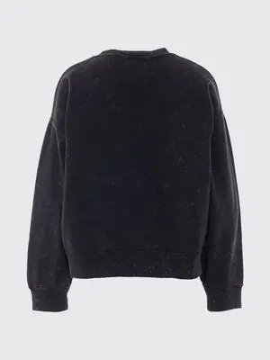 GANNI Teddy Bear Print Organic Cotton Crewneck Sweatshirt With Logo