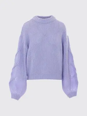 LISA YANG Relaxed Fit Pure Cashmere Crewneck Sweater With Dropped Shoulders - Lilac