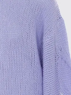 LISA YANG Relaxed Fit Pure Cashmere Crewneck Sweater With Dropped Shoulders - Lilac