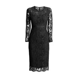 RUMOUR LONDON Chiara Long Sleeve Lace Dress - Black