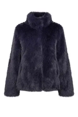ISSY LONDON Halle Jacket Luxe Vegan Faux Fur - Blue