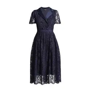 RUMOUR LONDON Bella Double-breasted Lace Midi Dress