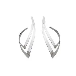 HOTA HOTA JEWELLERY Genesis Earring High Polish Pair - Silver