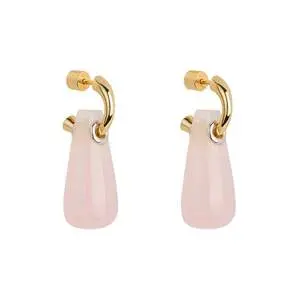BALLINGER JEWELLERY Rose Quartz Drop Earrings - Pink