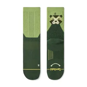 SEMIBOLD Merino Wool Hiking Crew Socks Crafty Otter - Green