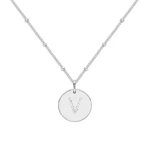 NEOLA DESIGN Alphabet V Necklace - Silver