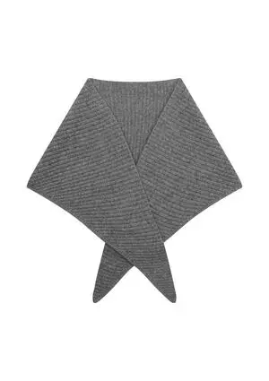 LOOP CASHMERE Cashmere Triangle Scarf In Pewter - Grey