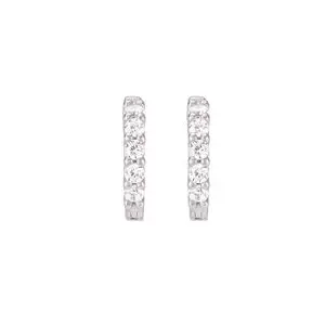 NAZZAR Cz Huggie Hoops - Silver