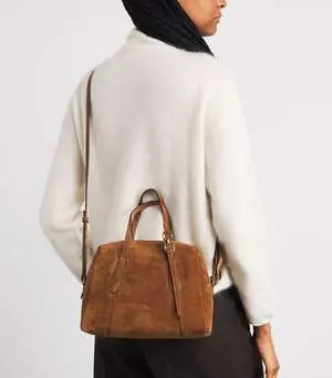 Harrods Small Suede Wren Shoulder Bag