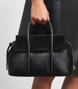 Harrods Small Calf Hair Marcie Shoulder Bag