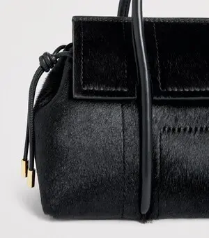 Harrods Small Calf Hair Marcie Shoulder Bag