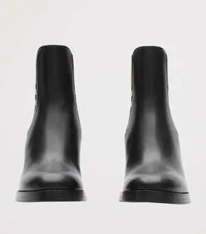 Burberry Leather Hampstead Heeled Boots 70