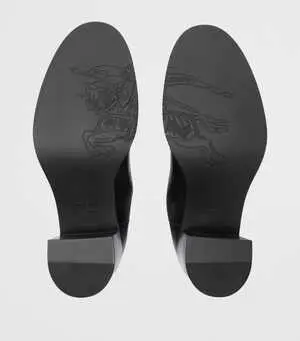 Burberry Leather Hampstead Heeled Boots 70