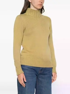 19.61 MILANO Mock-neck Ribbed-trim Sweater