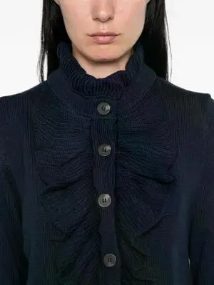 PSOPHIA Ruffled-trim Cardigan