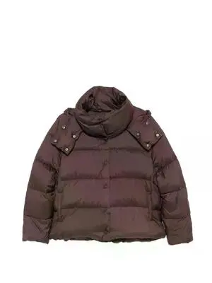 PSOPHIA Quilted Hooded Coat - Brown