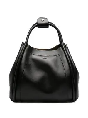 Max Mara Marine Leather Bucket Bag - Black