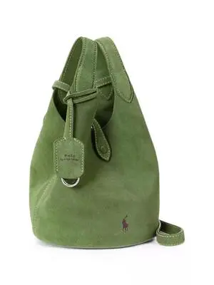 Polo Ralph Lauren Logo-embroidered Suede Tote Bag - Green