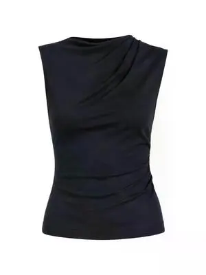 Vince Draped Sleeveless Top - Blue