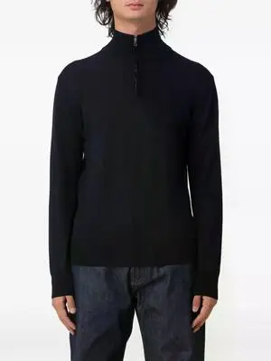 BROOKSFIELD Half-zip Long-sleeve Sweater - Blue