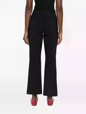 PSOPHIA Pressed-crease Flared Trousers