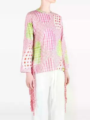 COMME DES GARÇONS TAO Gingham Ruffled Top