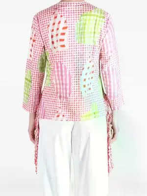 COMME DES GARÇONS TAO Gingham Ruffled Top