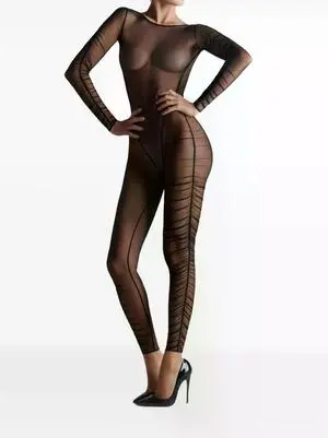 SCANDALE Sheer Ruched Catsuit