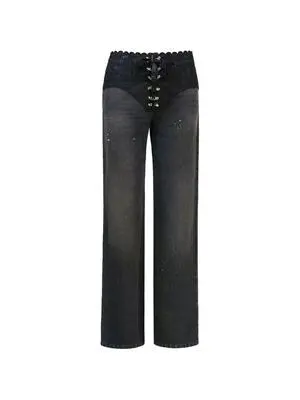 SEEN USERS Lace Craft Wide-leg Jeans