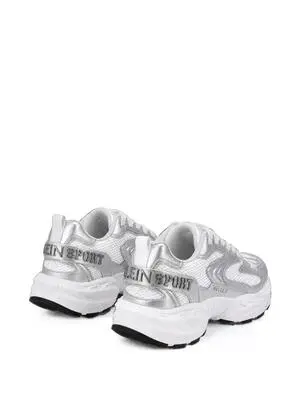 PLEIN SPORT Runner Pulse X Metallic Sneakers - Silver