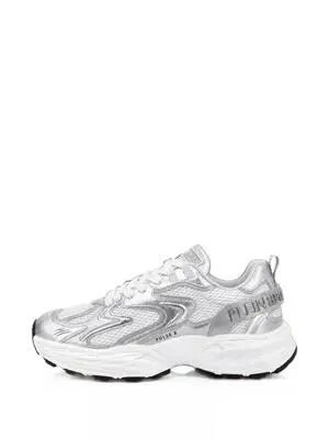 PLEIN SPORT Runner Pulse X Metallic Sneakers - Silver