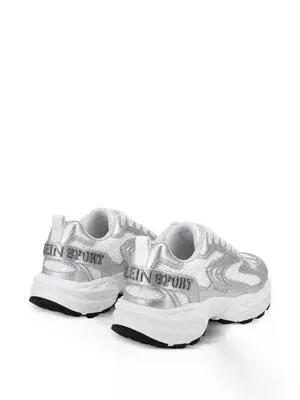 PLEIN SPORT Runner Pulse X Metallic Sneakers - Silver