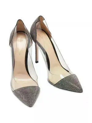 GIANVITO ROSSI Plexi Crystal-embellished Heeled Pumps