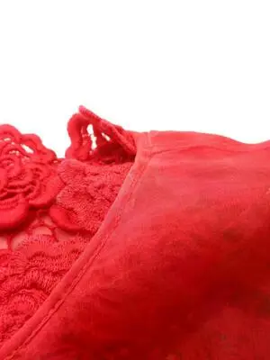 Valentino Garavani 2000s Floral Lace Midi Dress
