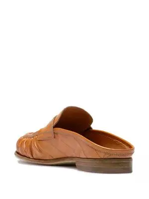 Officine Creative Solitude 112 Ruched Penny-slot Mules
