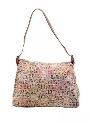 Fendi 2010-2026 Zucchino Floral Printed Mamma Forever Shoulder Bag - Neutrals