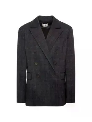 FRACOMINA Prince Of Wales Check Double-breasted Blazer - Grey