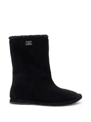 Casadei Suede Ankle Boots - Black