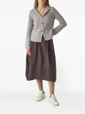 GRAN SASSO Knit Notched-lapel Cardigan