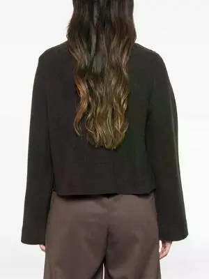 WHYCI High-neck Cropped Coat - Brown