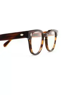 JULIUS TART OPTICAL Bryan Geometric-frame Glasses - Brown