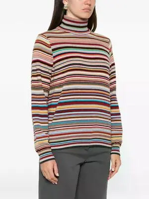 Paul Smith Striped Roll-neck Sweater - Neutrals