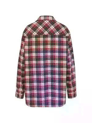 MAISON MARGIELA Logo-embroidered Checked Shirt - Red