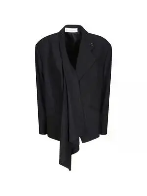 NICCOLO PASQUALETTI Epsilon Draped Blazer - Black